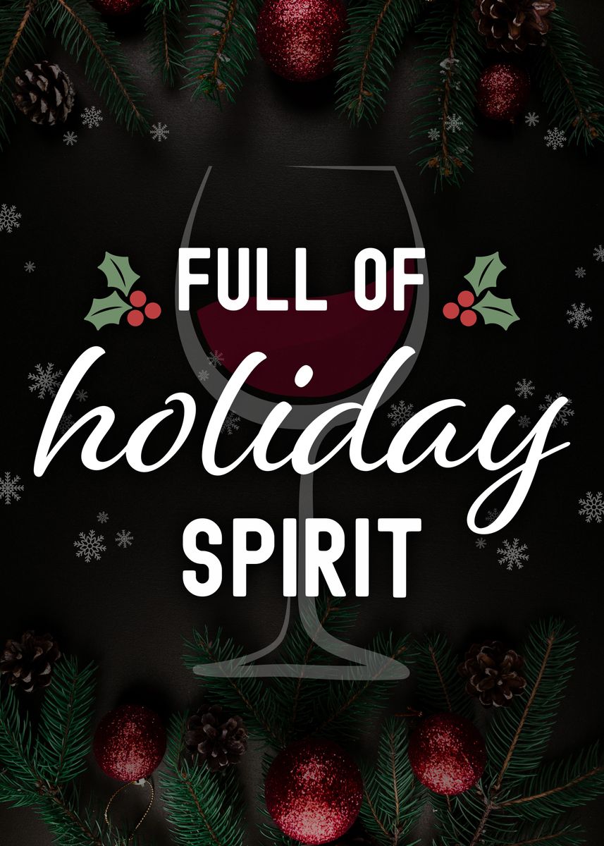 'Full Of Holiday Spirit' Poster, picture, metal print, paint by ...