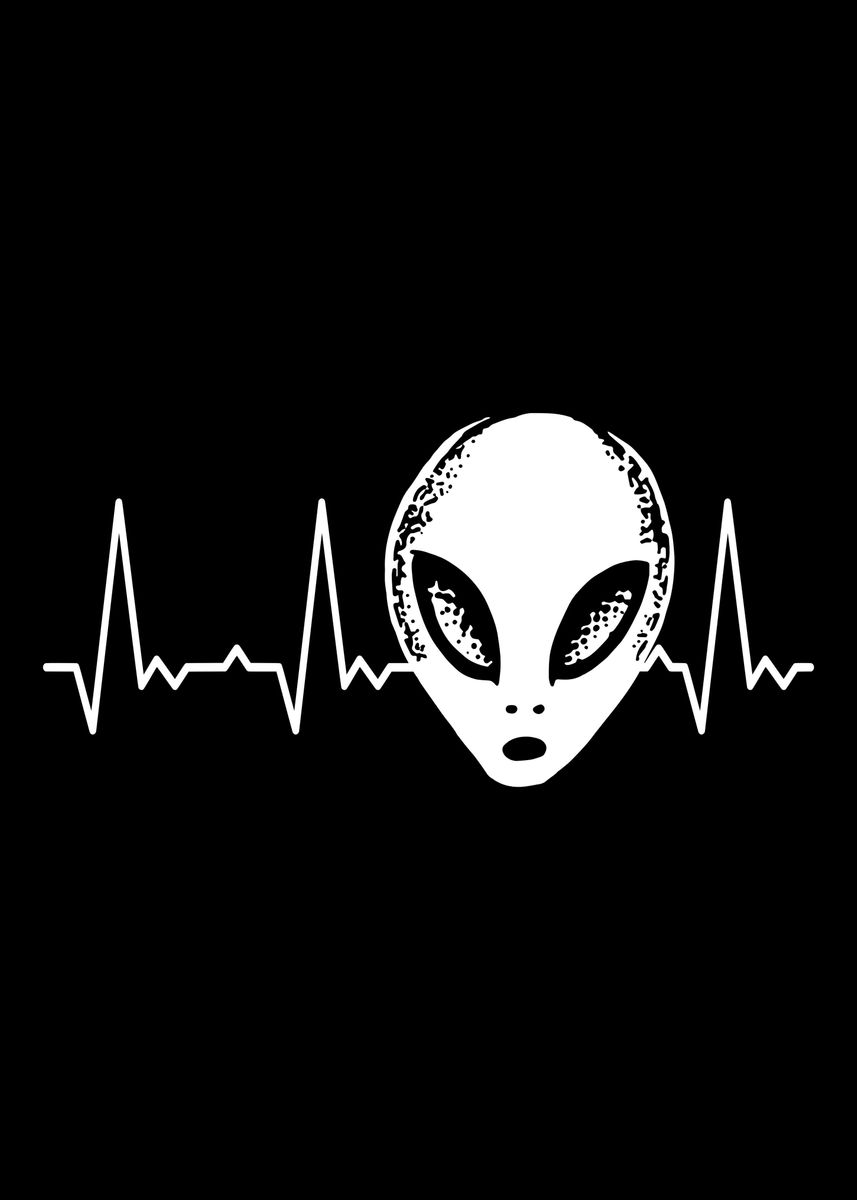 'Heartbeat Alien' Poster, picture, metal print, paint by royalsigns ...