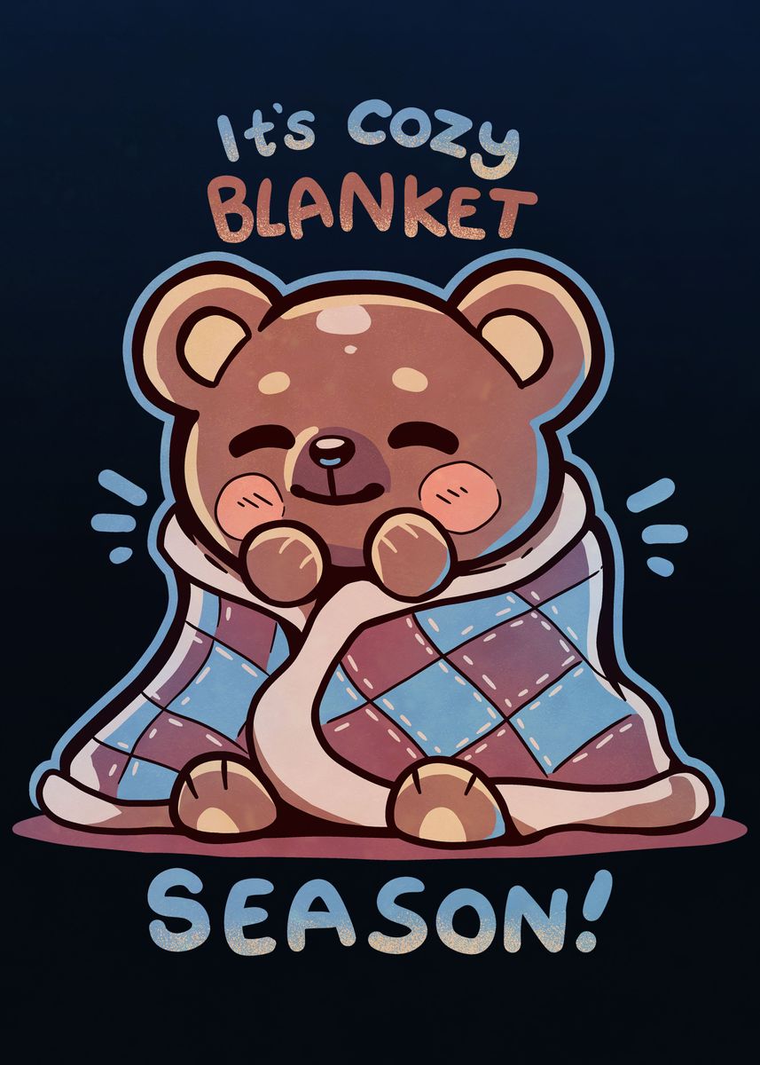 'Cozy Blanket Season' Poster by Sarah Richford | Displate