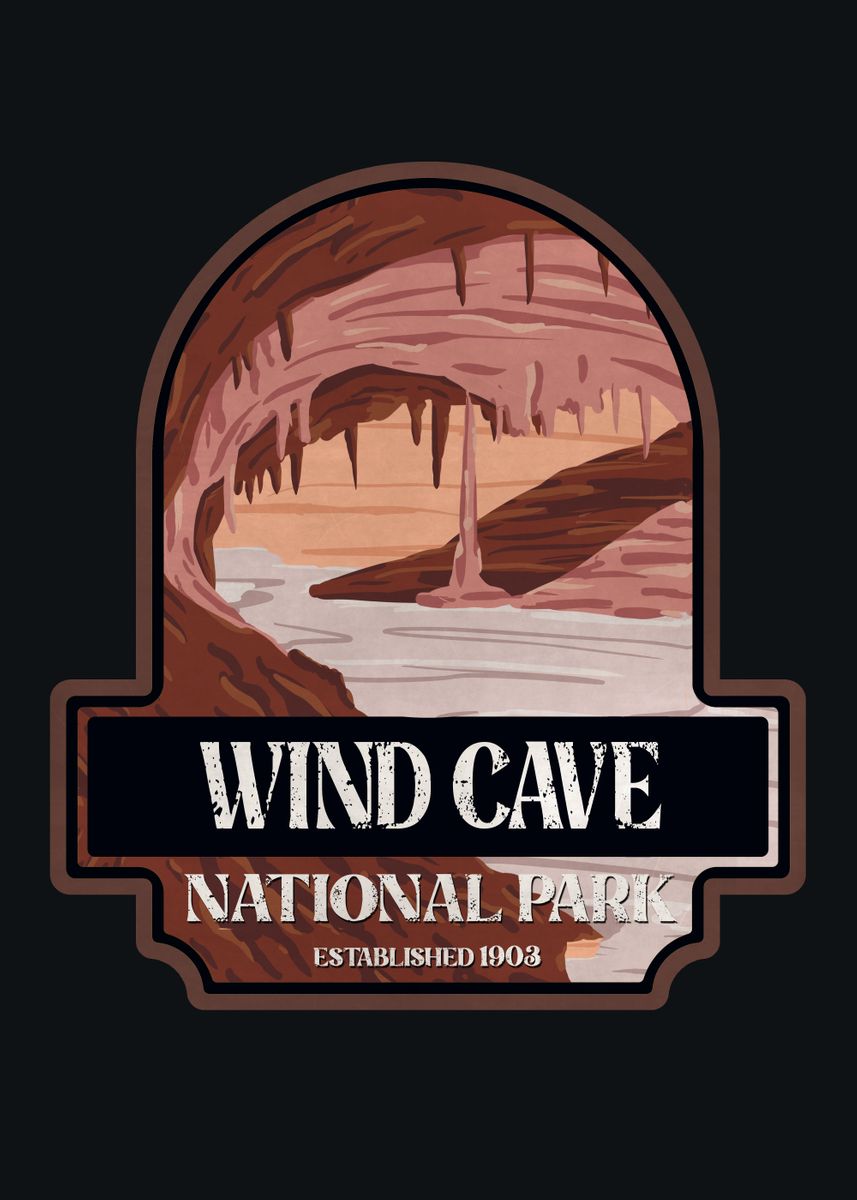 'Wind Cave National Park' Poster by XandYart | Displate
