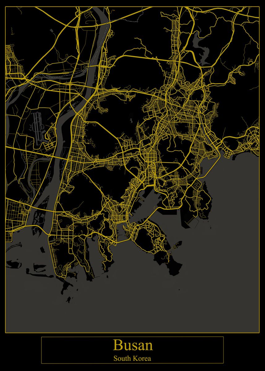 'Busan South Korea' Poster, picture, metal print, paint by Zake Yonkou ...