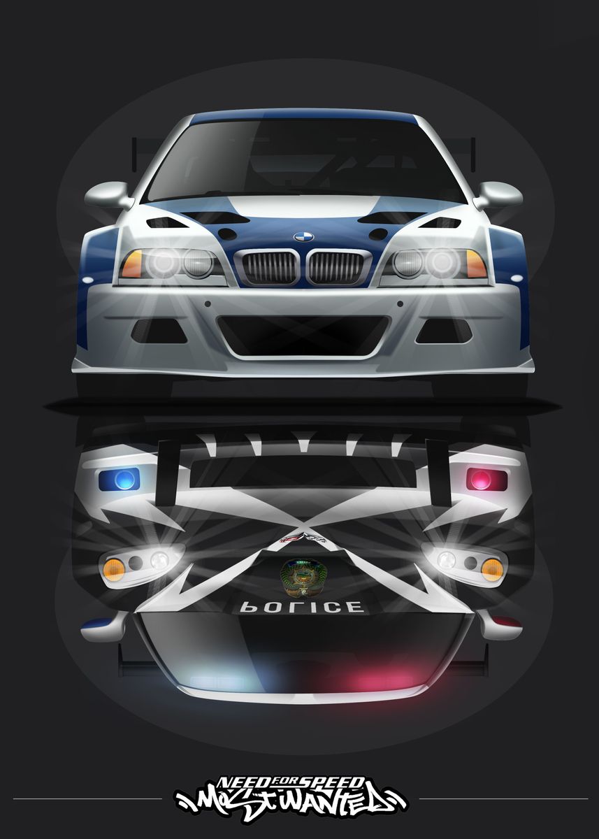 'BMW M3 GTR VS CROSS' Poster by Kenan Geraud | Displate