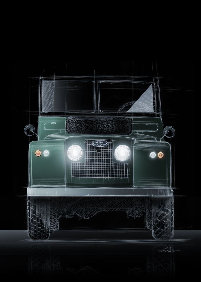 'Land Rover Defender Series' Poster, picture, metal print, paint by ...