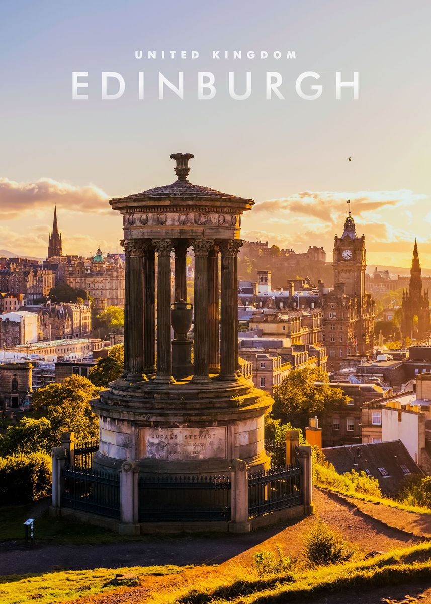 'Edinburgh' Poster, picture, metal print, paint by Merah Djoeang | Displate