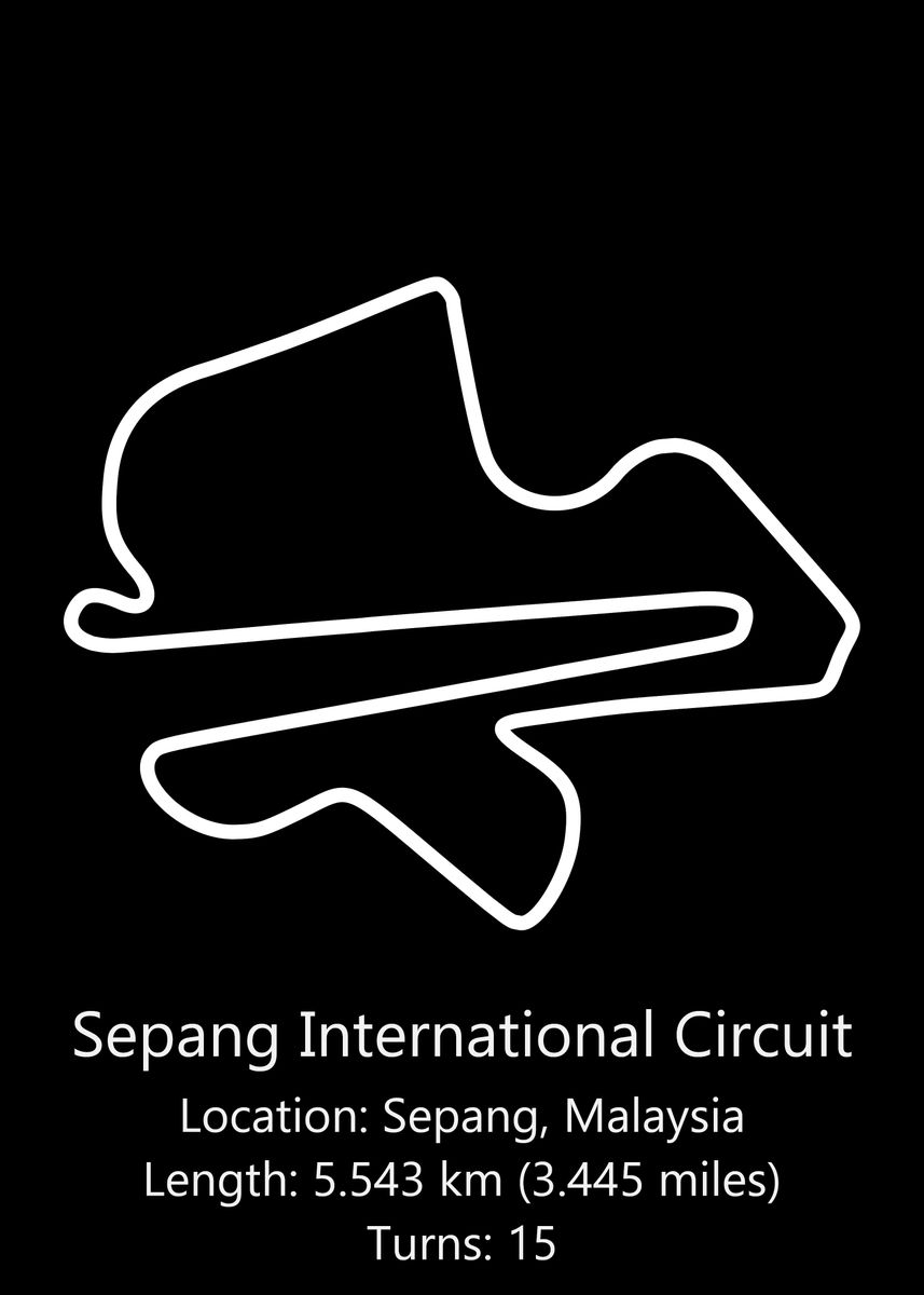 'Sepang International ' Poster, picture, metal print, paint by Number ...