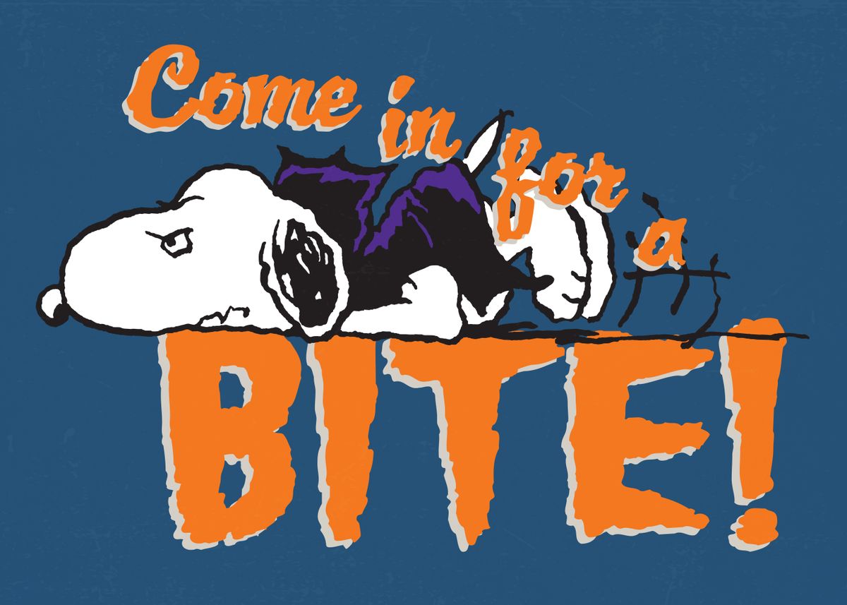 'Come In For A Bite' Poster by Peanuts | Displate