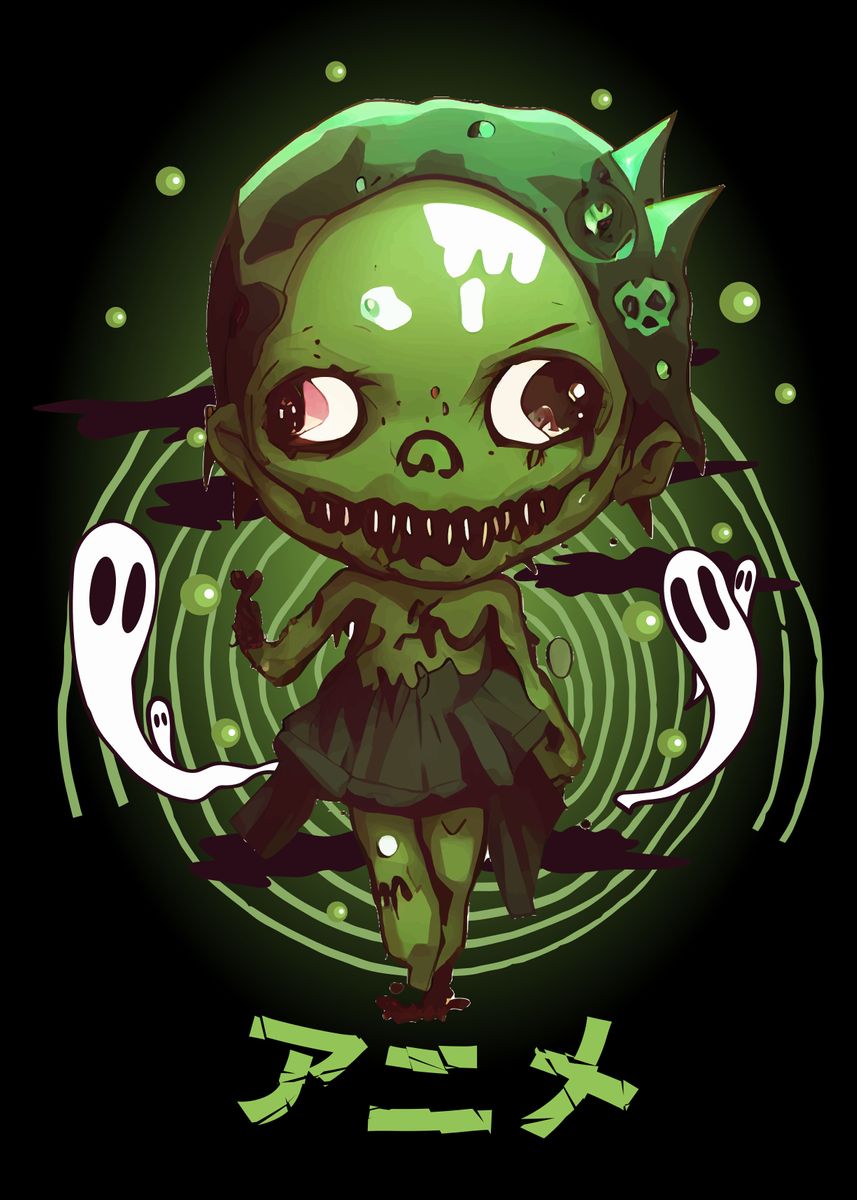 'Kawaii Zombie Anime Chibi' Poster by BestPrints | Displate