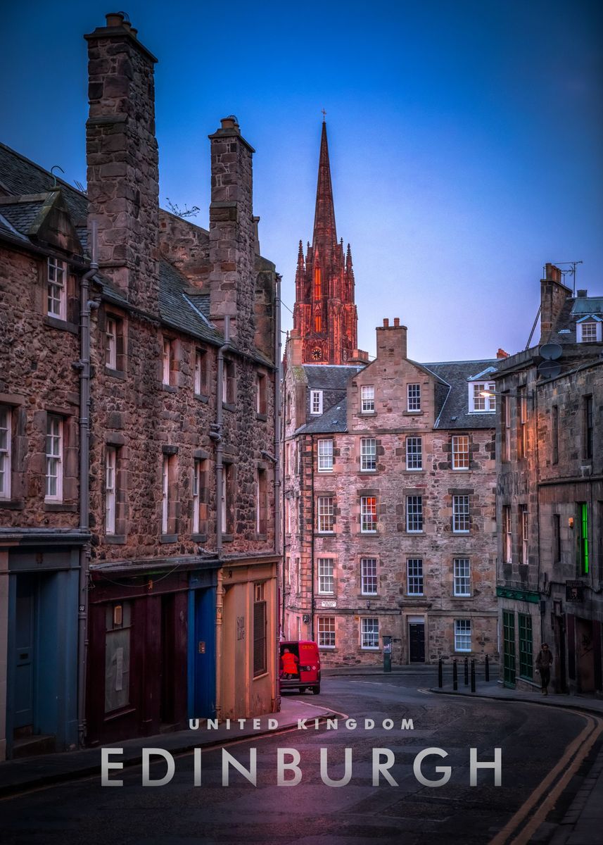 'Edinburgh City' Poster by Merah Djoeang | Displate