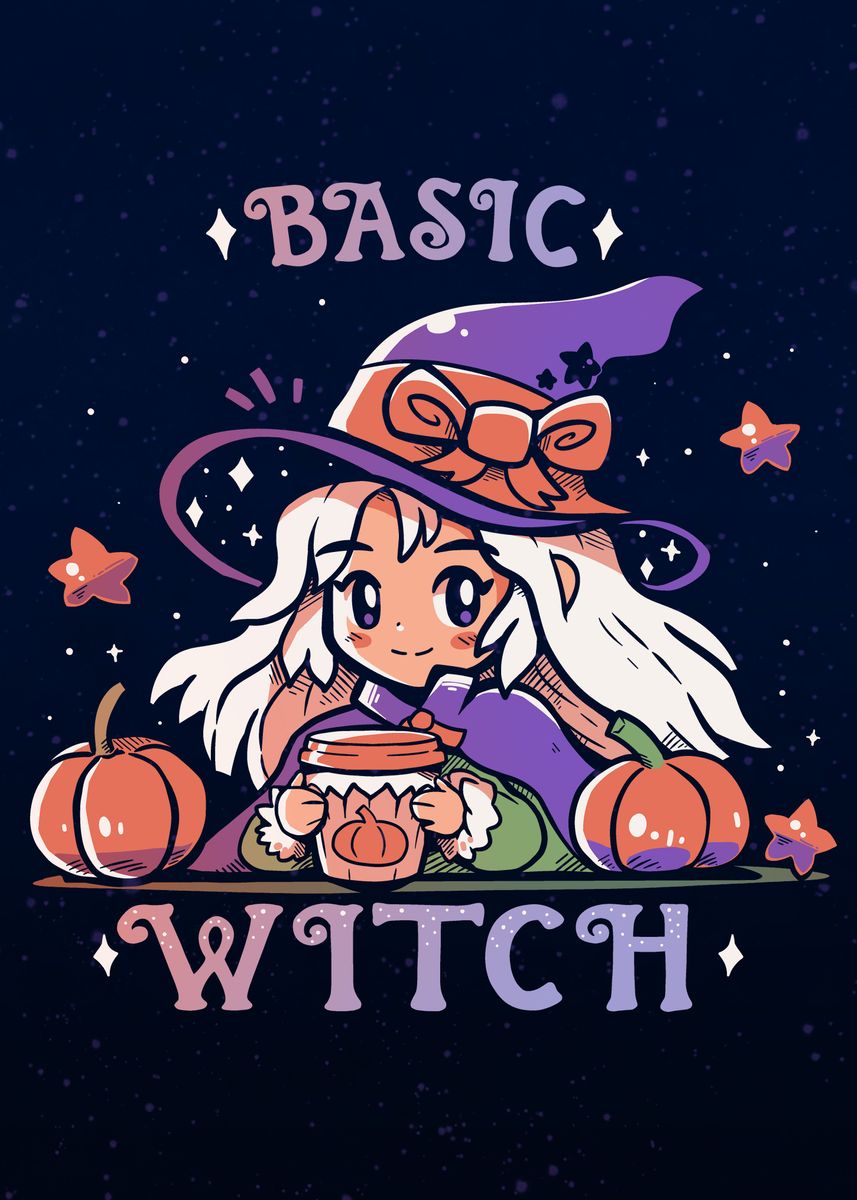 'Basic Witch Season' Poster, picture, metal print, paint by Sarah ...