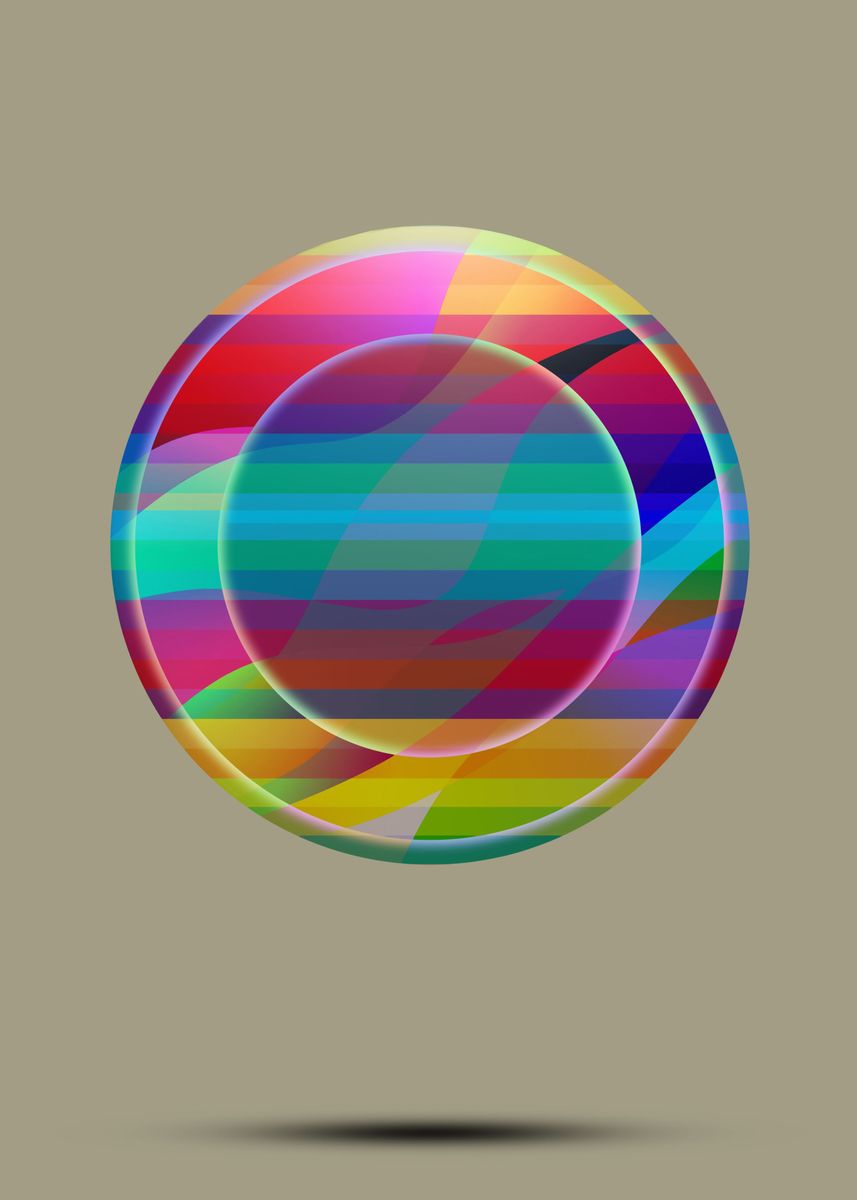 'Circle of Color' Poster, picture, metal print, paint by David Loblaw ...