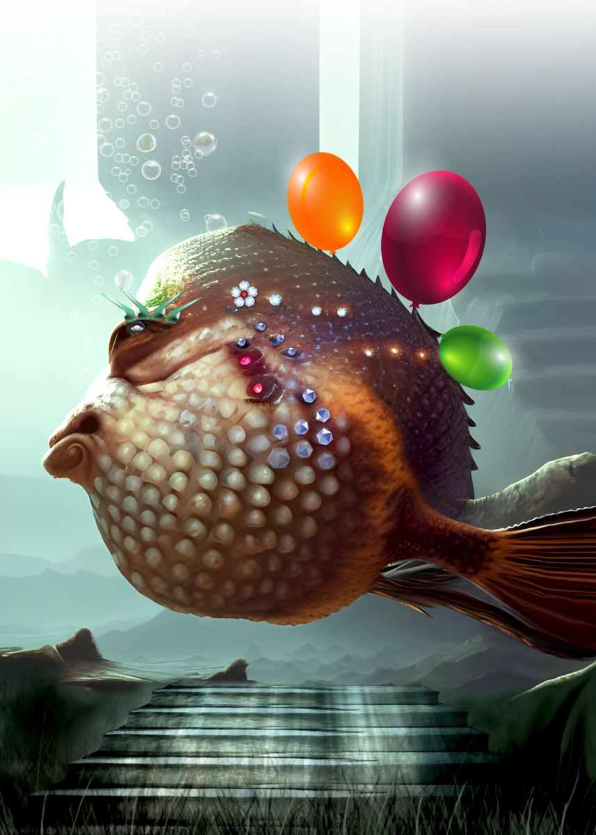 'Fantasy fish' Poster by Ana Vlajcevic | Displate