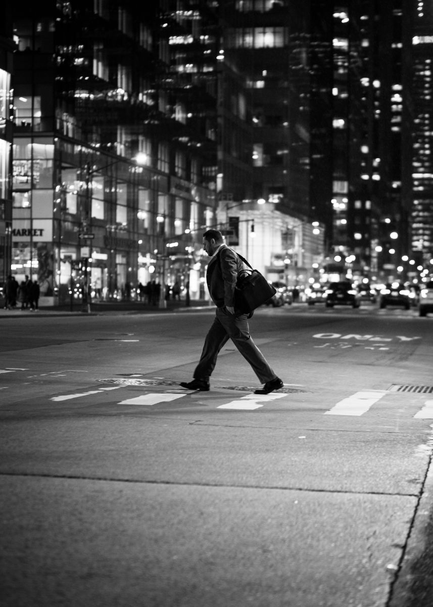'man walking ' Poster, picture, metal print, paint by nicolas stempien ...