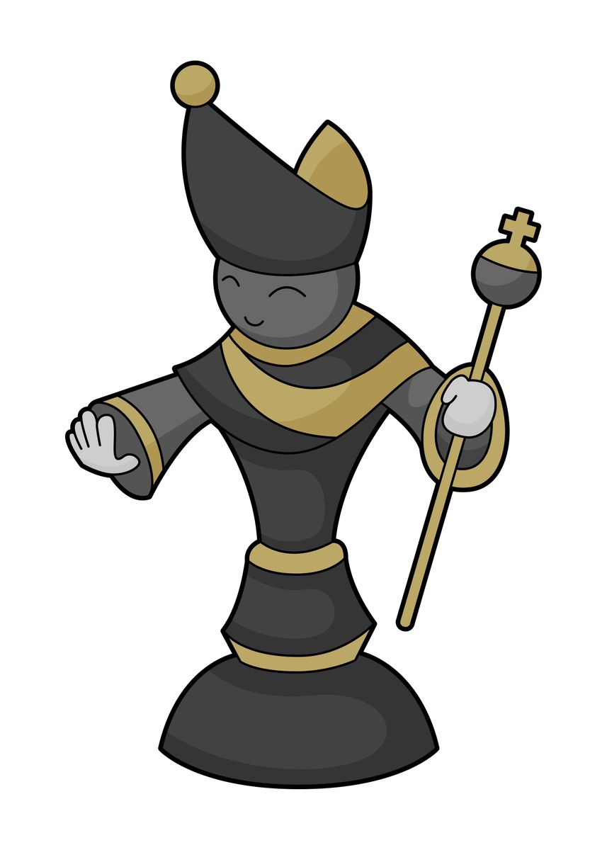 'Chess piece Bishop Chess' Poster, picture, metal print, paint by ...