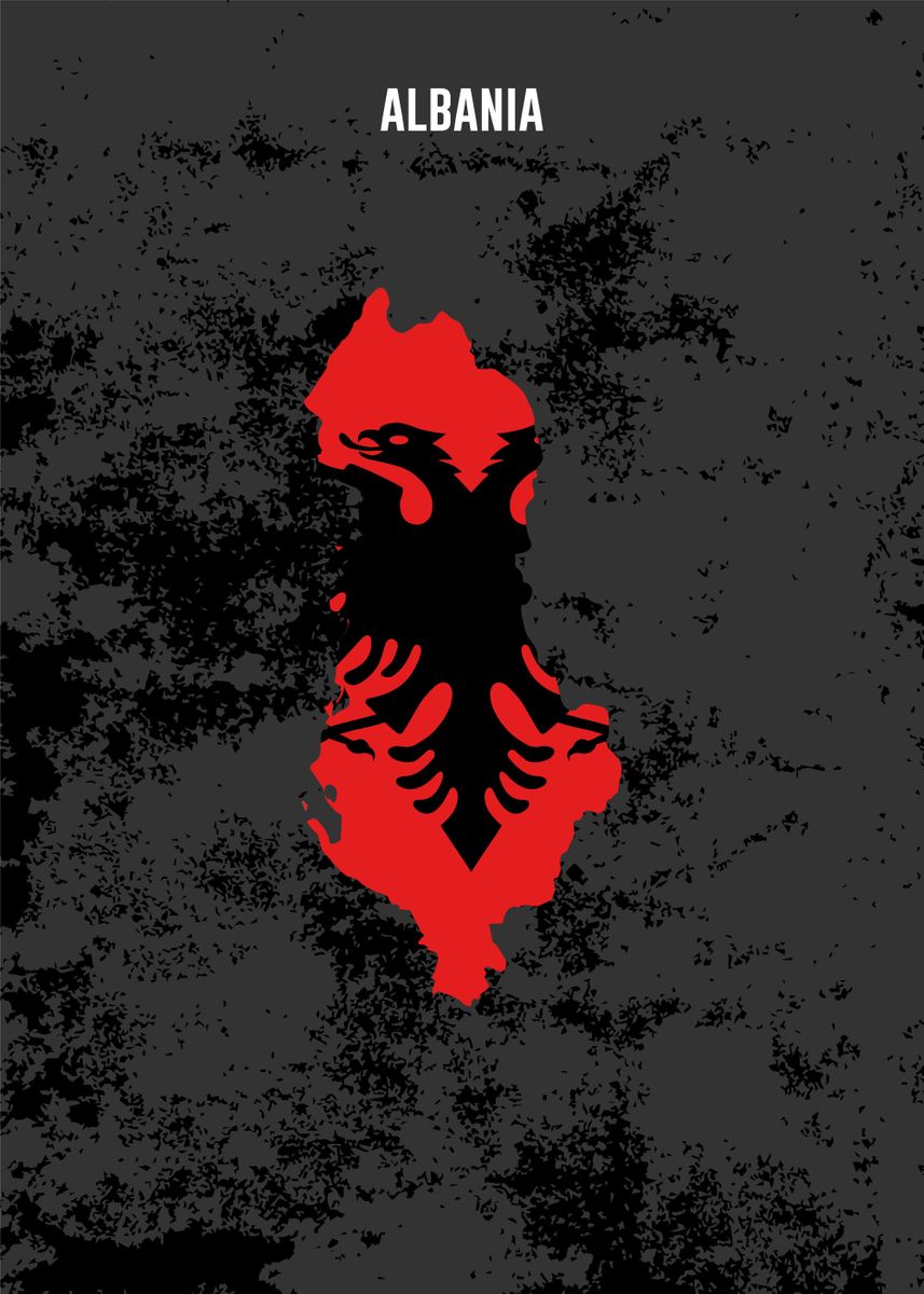 'albania' Poster, picture, metal print, paint by Trending Awesome ...