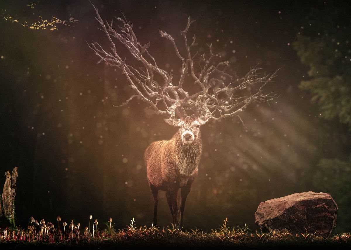 'deer wallpaper' Poster by MrNguyen HaTang | Displate