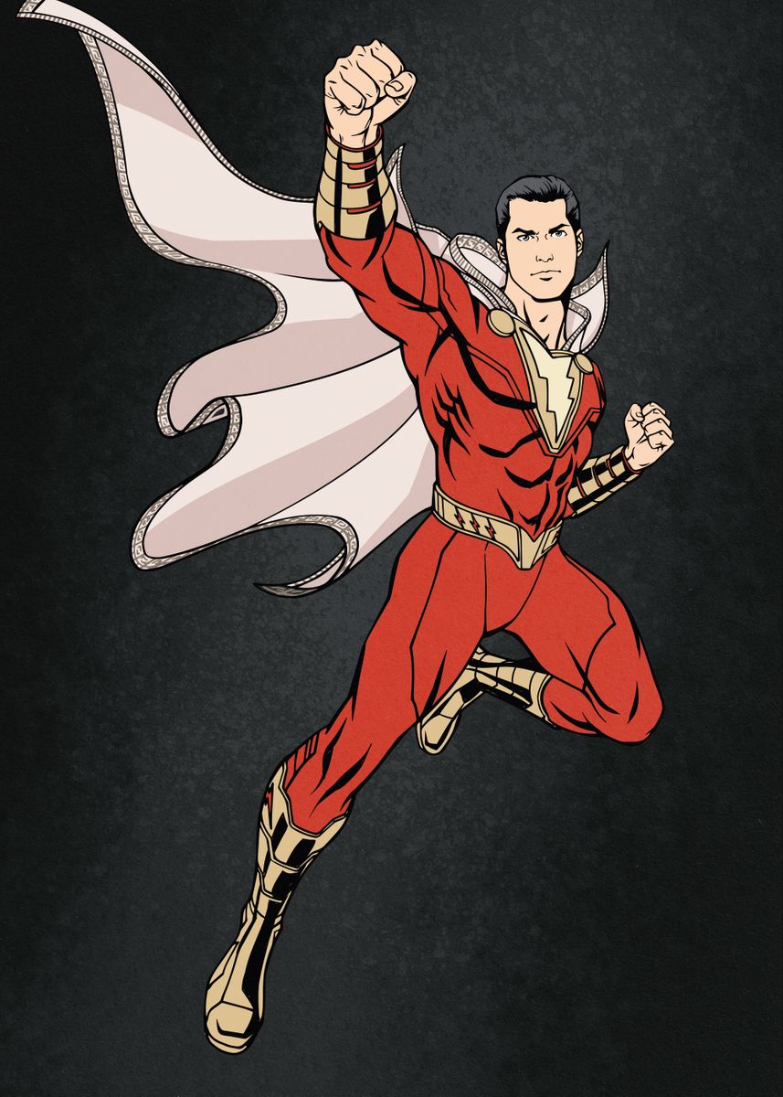 'Shazam! Superhero' Poster, picture, metal print, paint by DC Comics ...