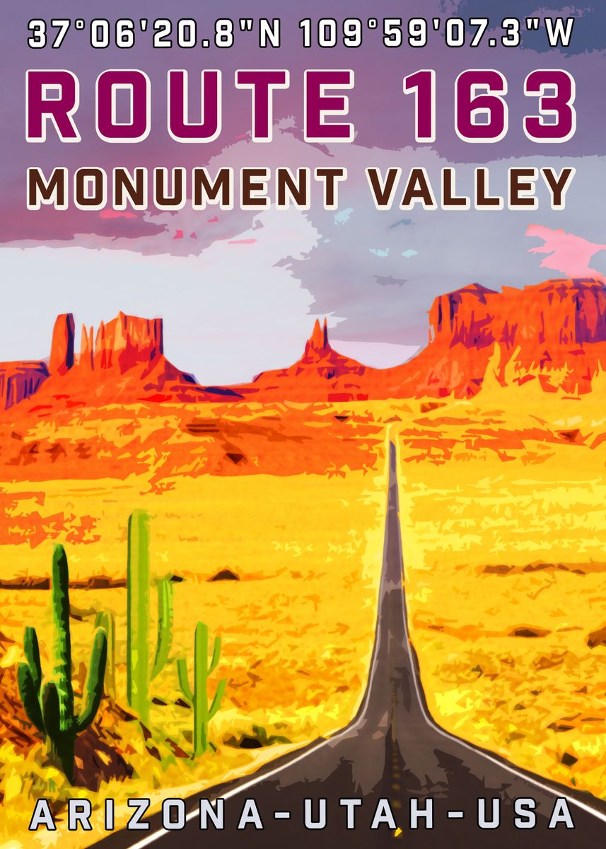 'Vintage Travel Monument Va' Poster, picture, metal print, paint by ...