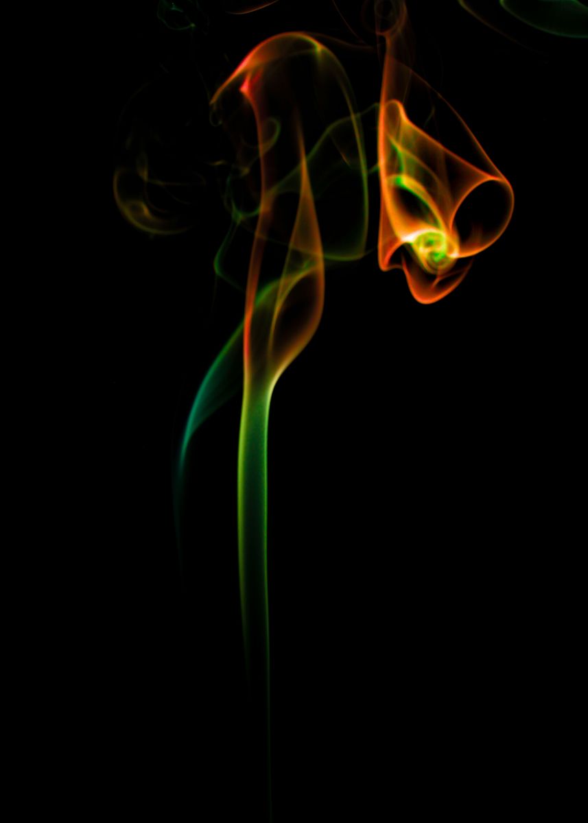 'Evil face smoke photo' Poster, picture, metal print, paint by Leon ...