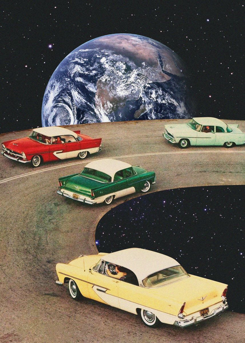 'Drive in Space' Poster, picture, metal print, paint by Meals Std ...