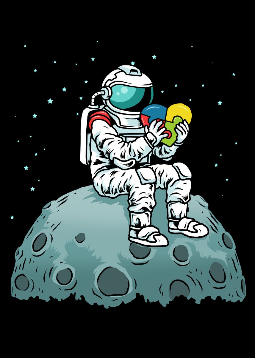 'Autism Awareness Astronaut' Poster by PangolinArts | Displate