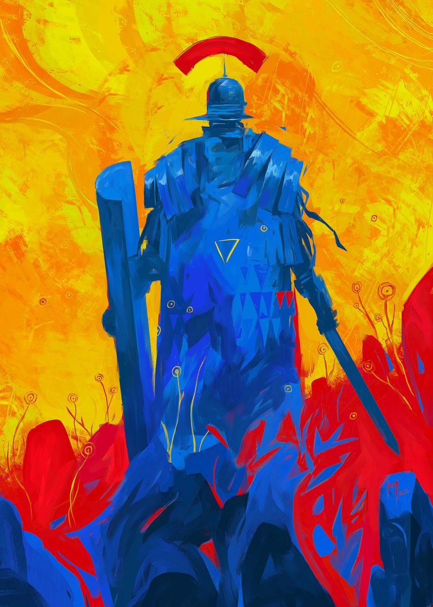 'Blue Legion' Poster, picture, metal print, paint by Dominik Mayer ...