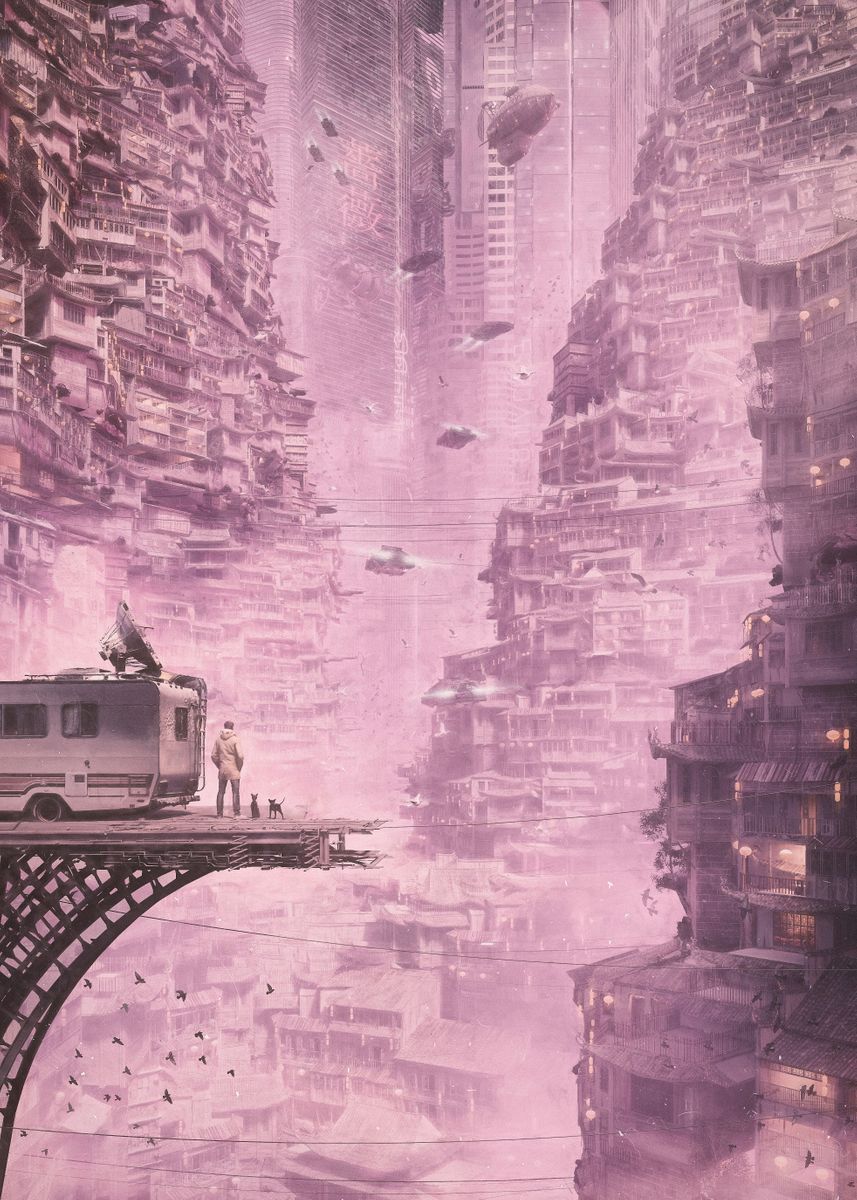 'Dystopian Visions' Poster, picture, metal print, paint by Gal Barkan ...