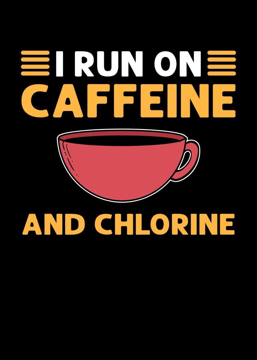 'I Run On Caffeine And' Poster, picture, metal print, paint by Fabian ...