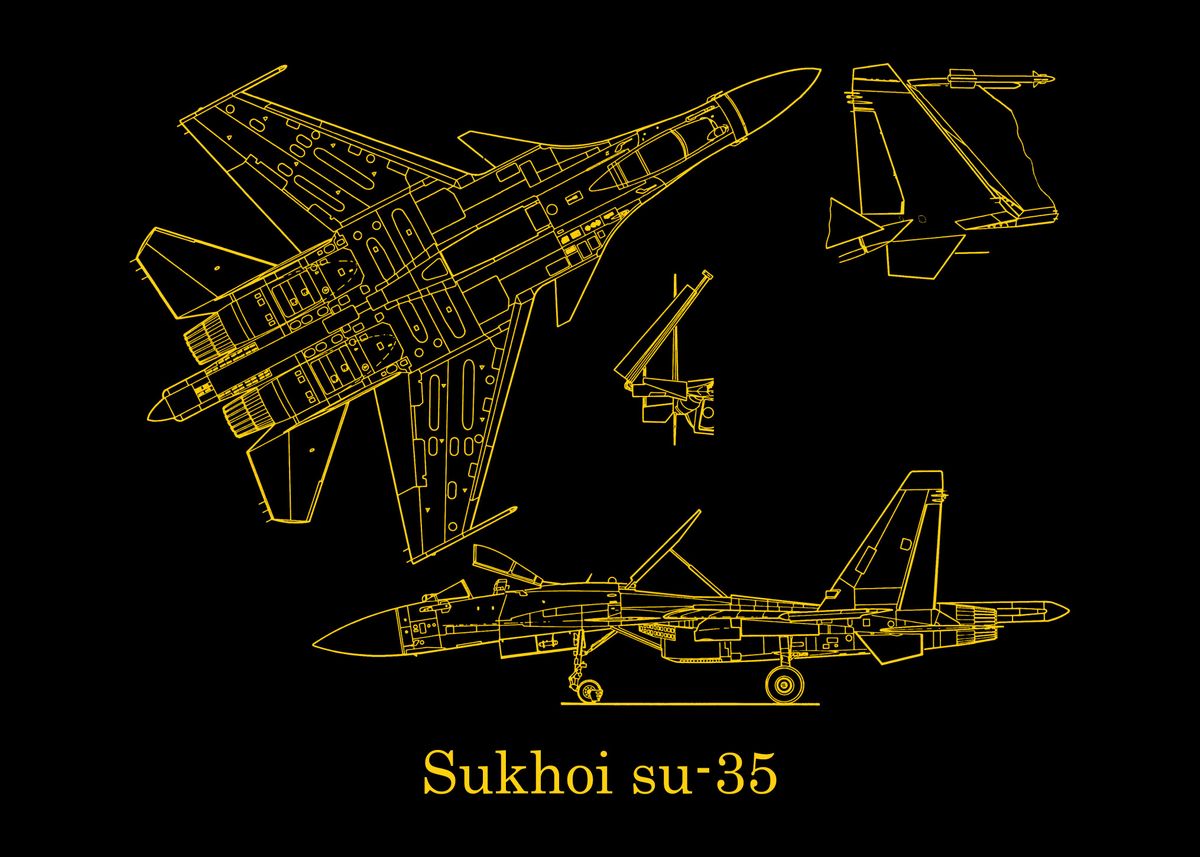 'sukhoi su35 ' Poster by Eng Hadoool | Displate