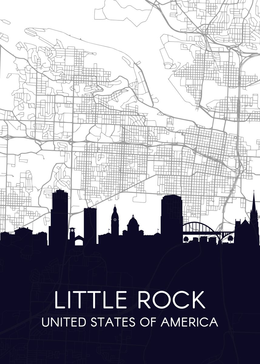 'Little Rock AR USA' Poster by Urrutia German | Displate
