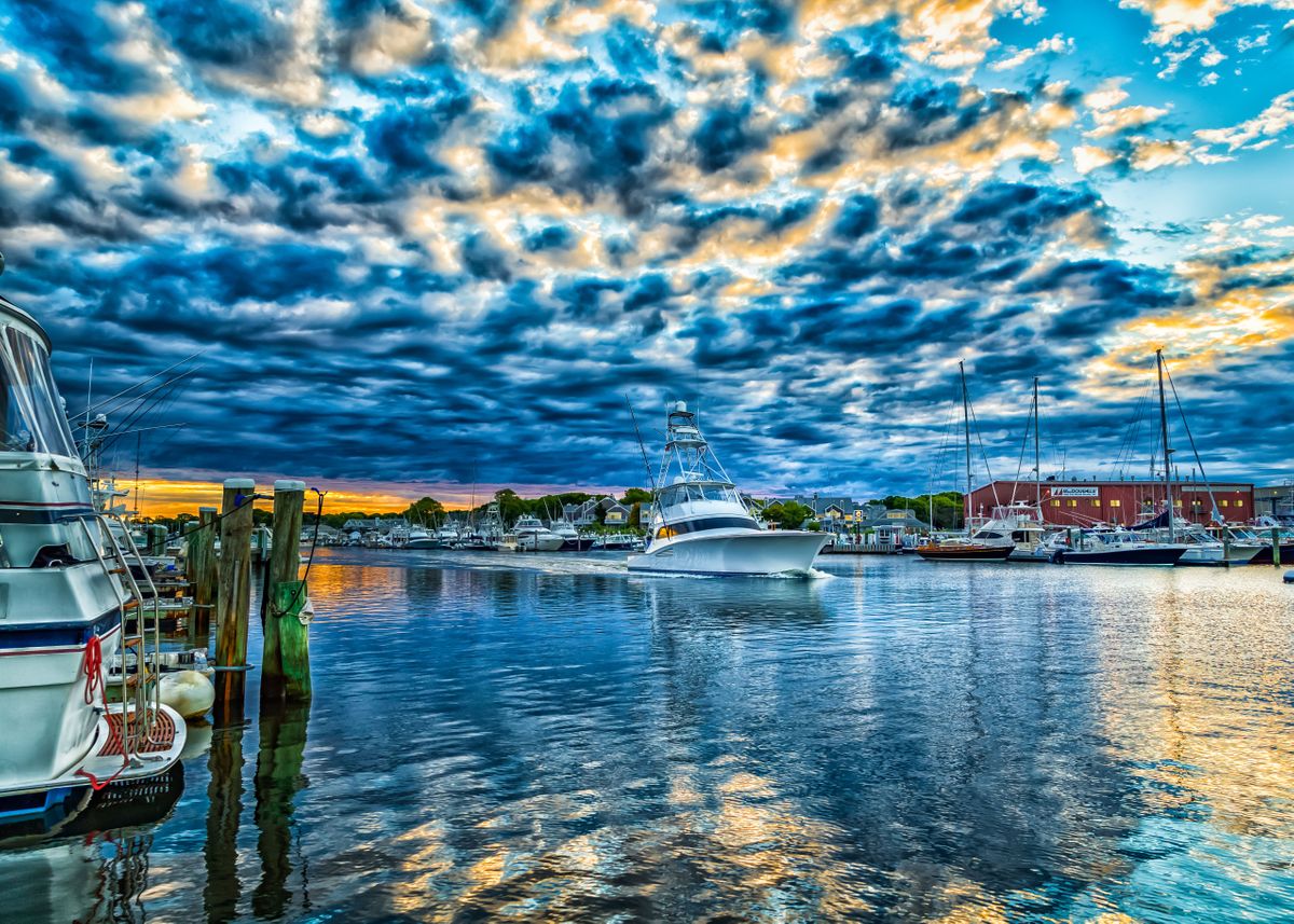 'Falmouth Harbor Cape Cod' Poster by Gestalt Imagery | Displate