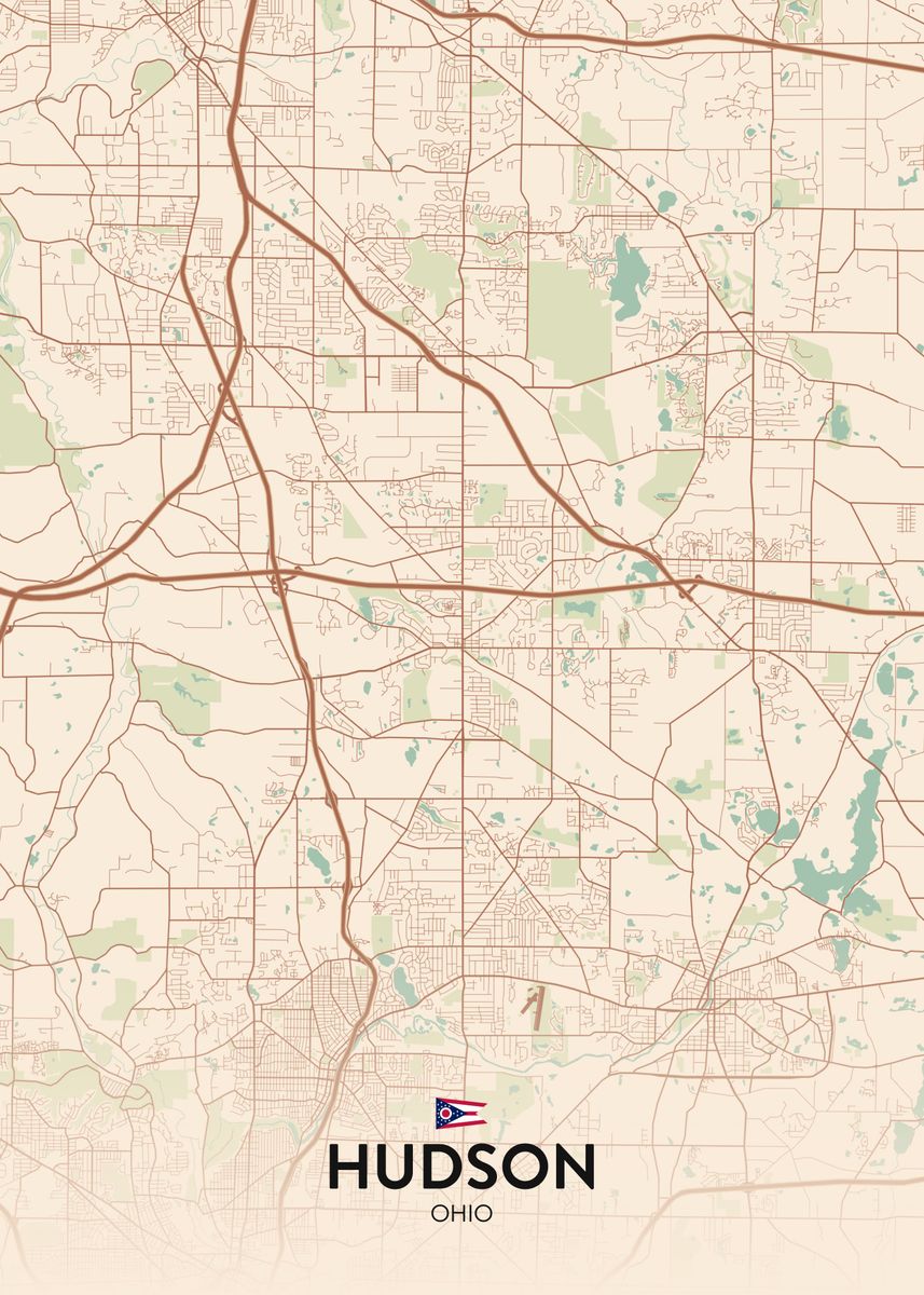 'Hudson OH' Poster by IMR Designs | Displate