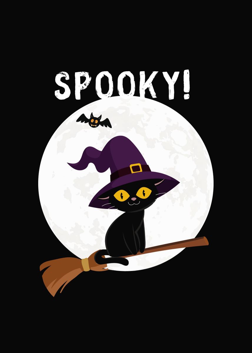 'moon cat ' Poster, picture, metal print, paint by Amateras Design ...