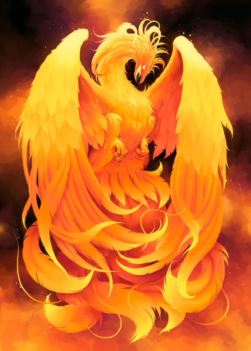 'Phoenix' Poster, picture, metal print, paint by Bramcrye | Displate