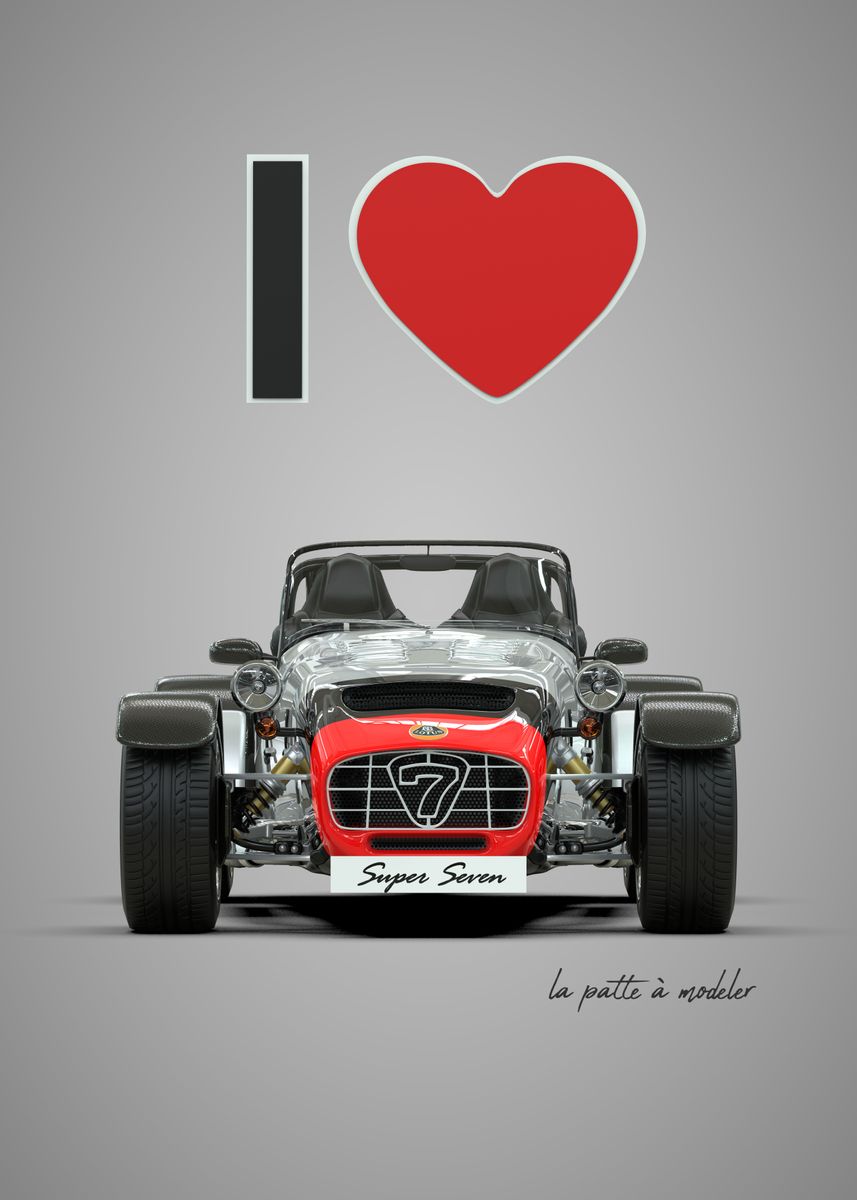 'I love Super Seven' Poster, picture, metal print, paint by ...