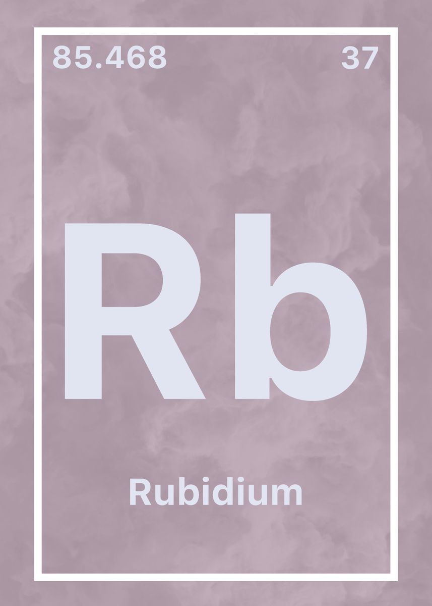 'Rubidium Chemical Symbol' Poster, picture, metal print, paint by Tim ...