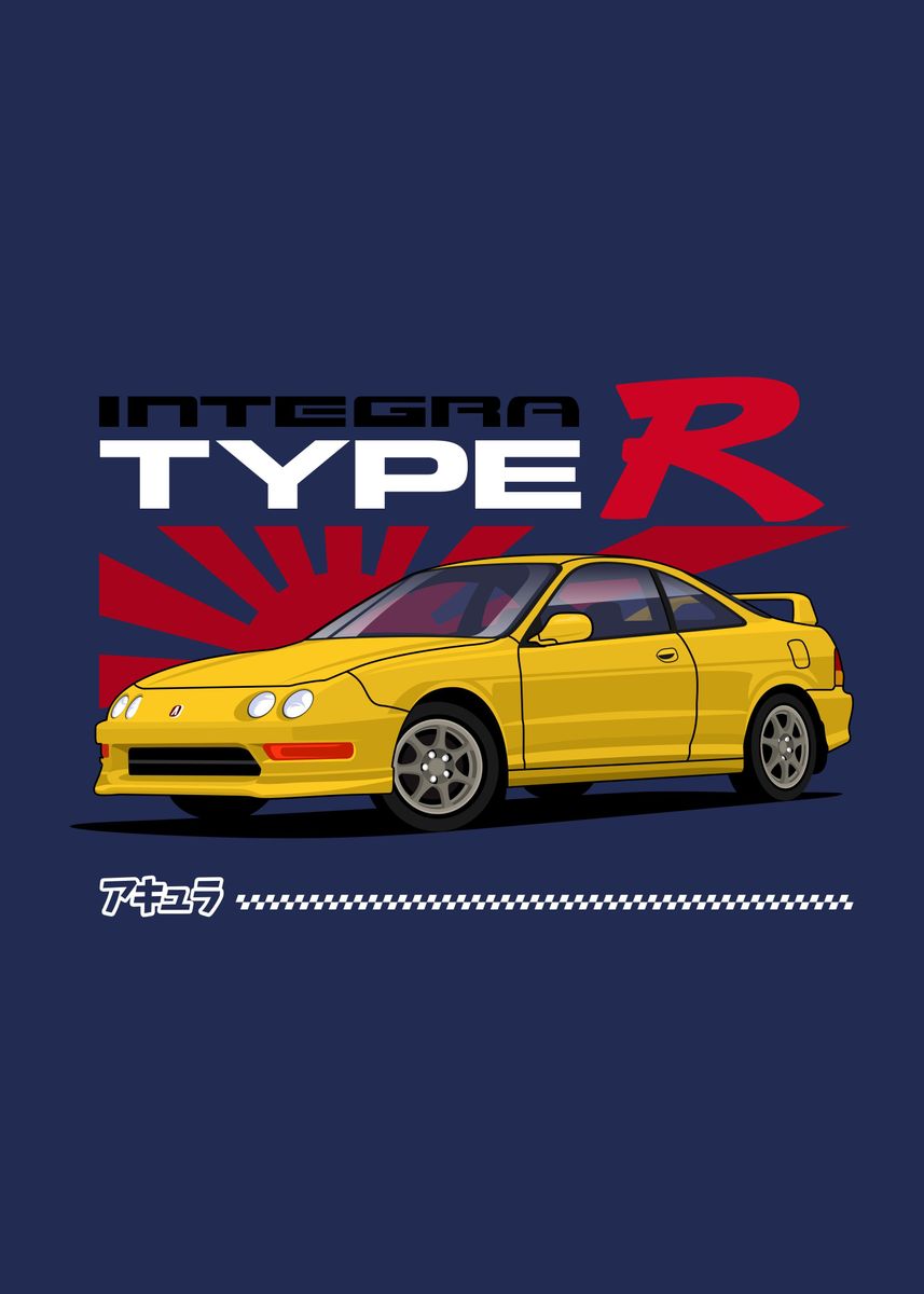 'Integra Type R JDM Cars' Poster by Masje Studio | Displate