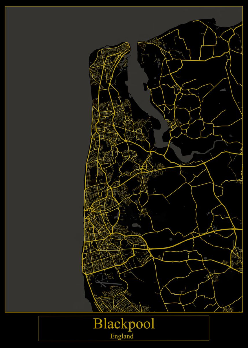 'Blackpool England' Poster by Zake Yonkou | Displate