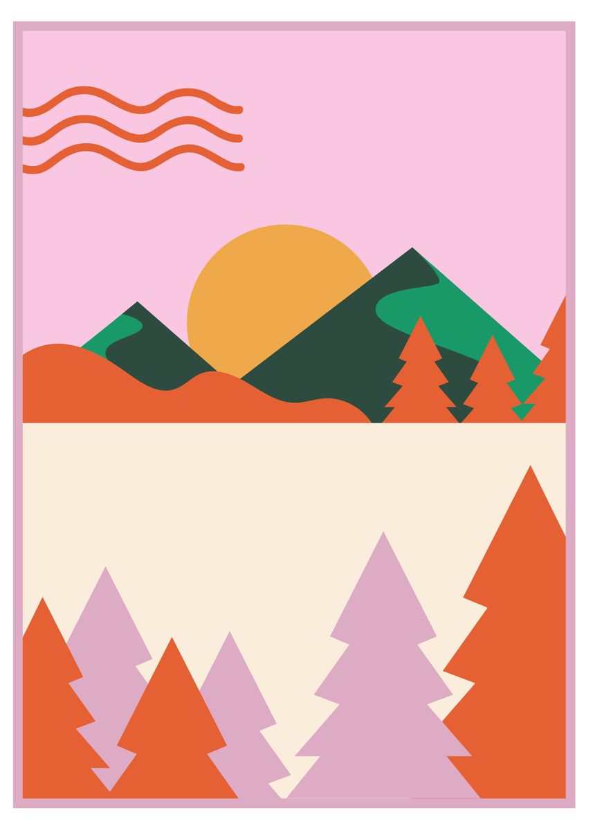 'Mountain' Poster, picture, metal print, paint by NIZAM KHAN | Displate