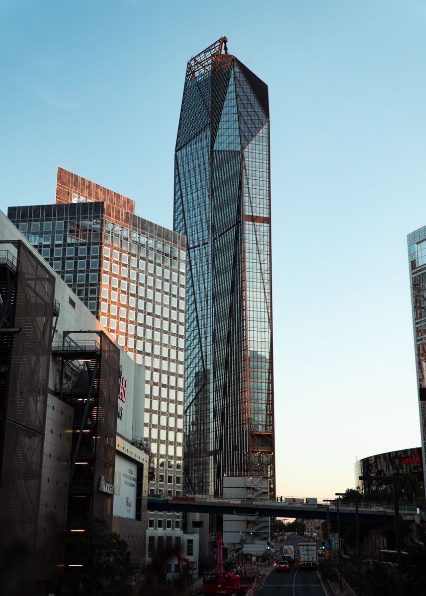 'Modern skyscraper design' Poster, picture, metal print, paint by ...