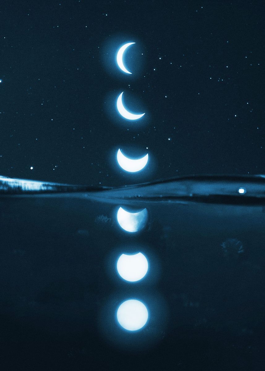 'MOON DIVIDE' Poster, picture, metal print, paint by LFHCS | Displate