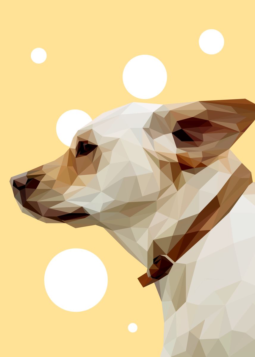 'Dog' Poster, picture, metal print, paint by Lee Jani | Displate