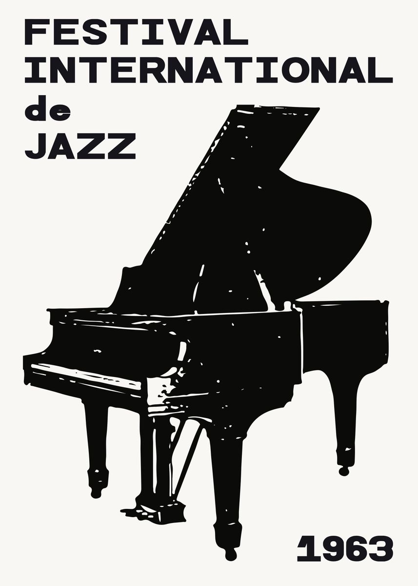 'International Jazz Poster' Poster, picture, metal print, paint by BluePinkPanther | Displate