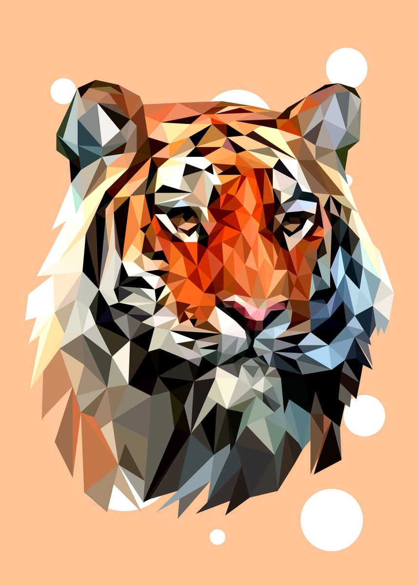'Tiger' Poster, picture, metal print, paint by Lee Jani | Displate