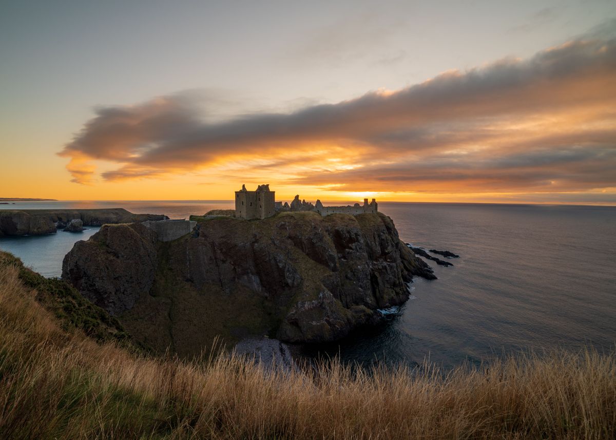 'Sunrise Dunnottar Castle' Poster by Stefan Tesmar Photography | Displate