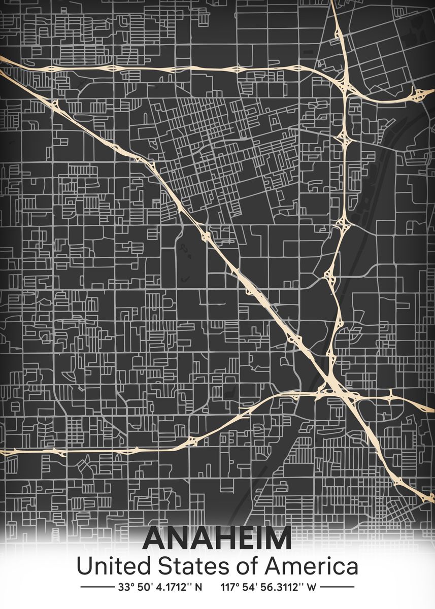 'Anaheim CA USA' Poster by Denis Siggers | Displate