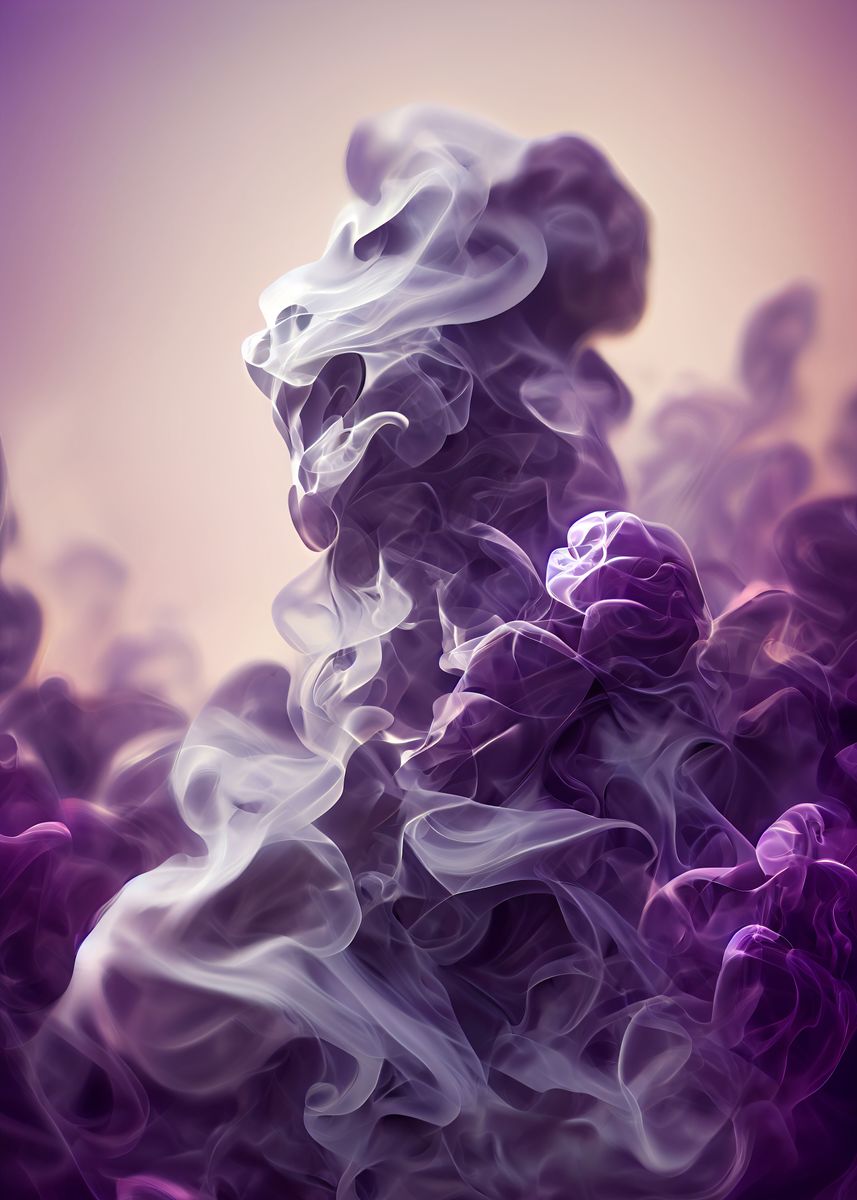 'Purple Smoke IV' Poster by Cryptic Fawn | Displate