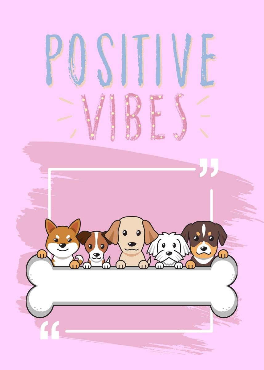 'cute dogs' Poster, picture, metal print, paint by Amateras Design ...