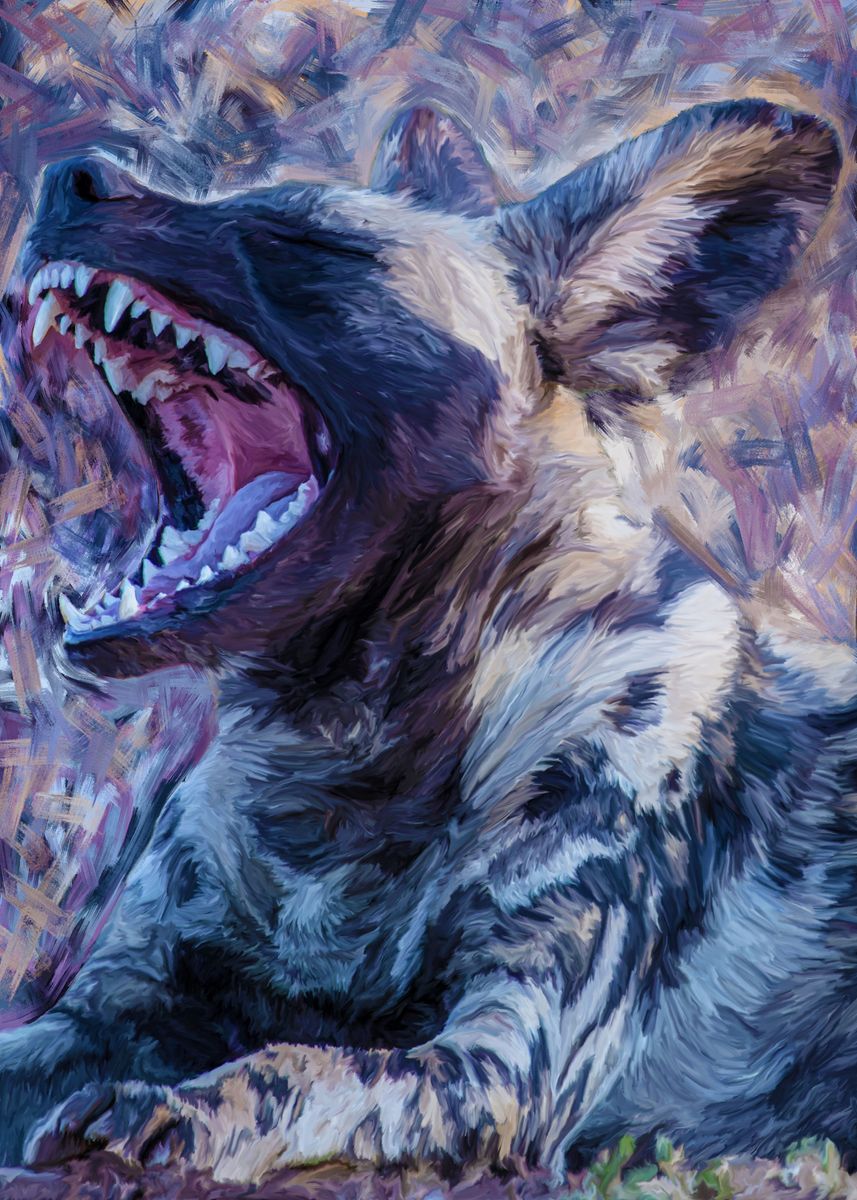 'Wild Dog Paintings' Poster, picture, metal print, paint by Ademba Boy ...