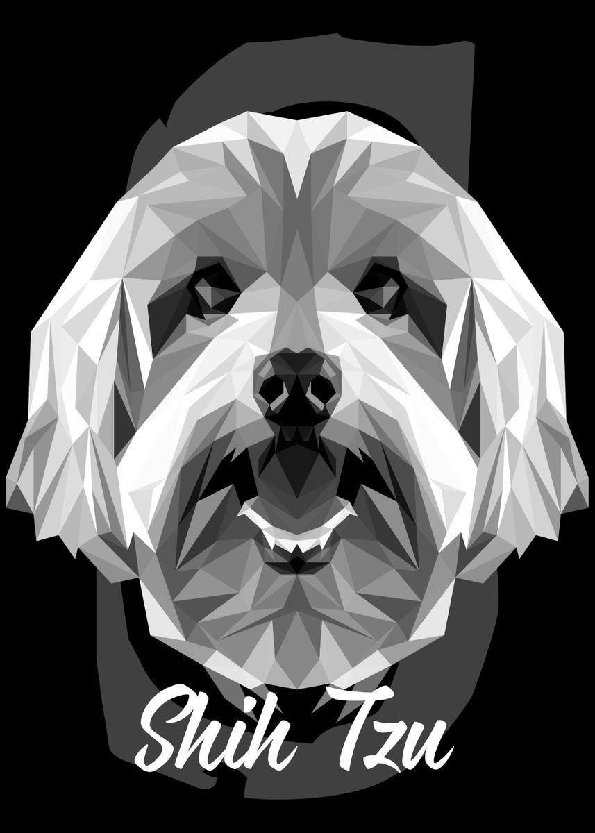 'Dog' Poster, picture, metal print, paint by minh doan | Displate