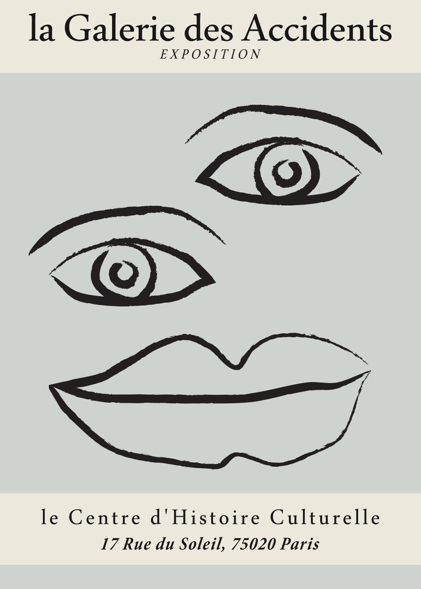 'Paris Exhibition Poster' Poster, picture, metal print, paint by BluePinkPanther | Displate